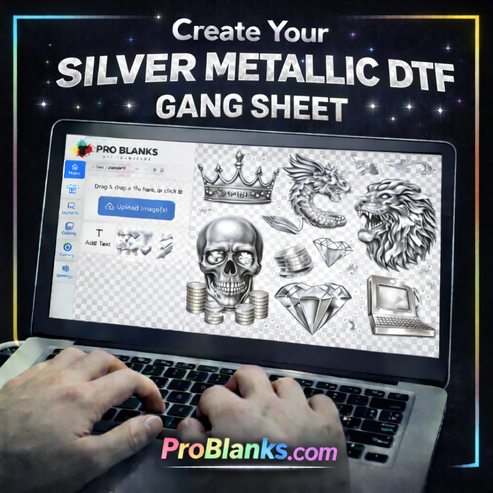 Silver Metallic DTF - Create A Gang Sheet – Pro Blanks