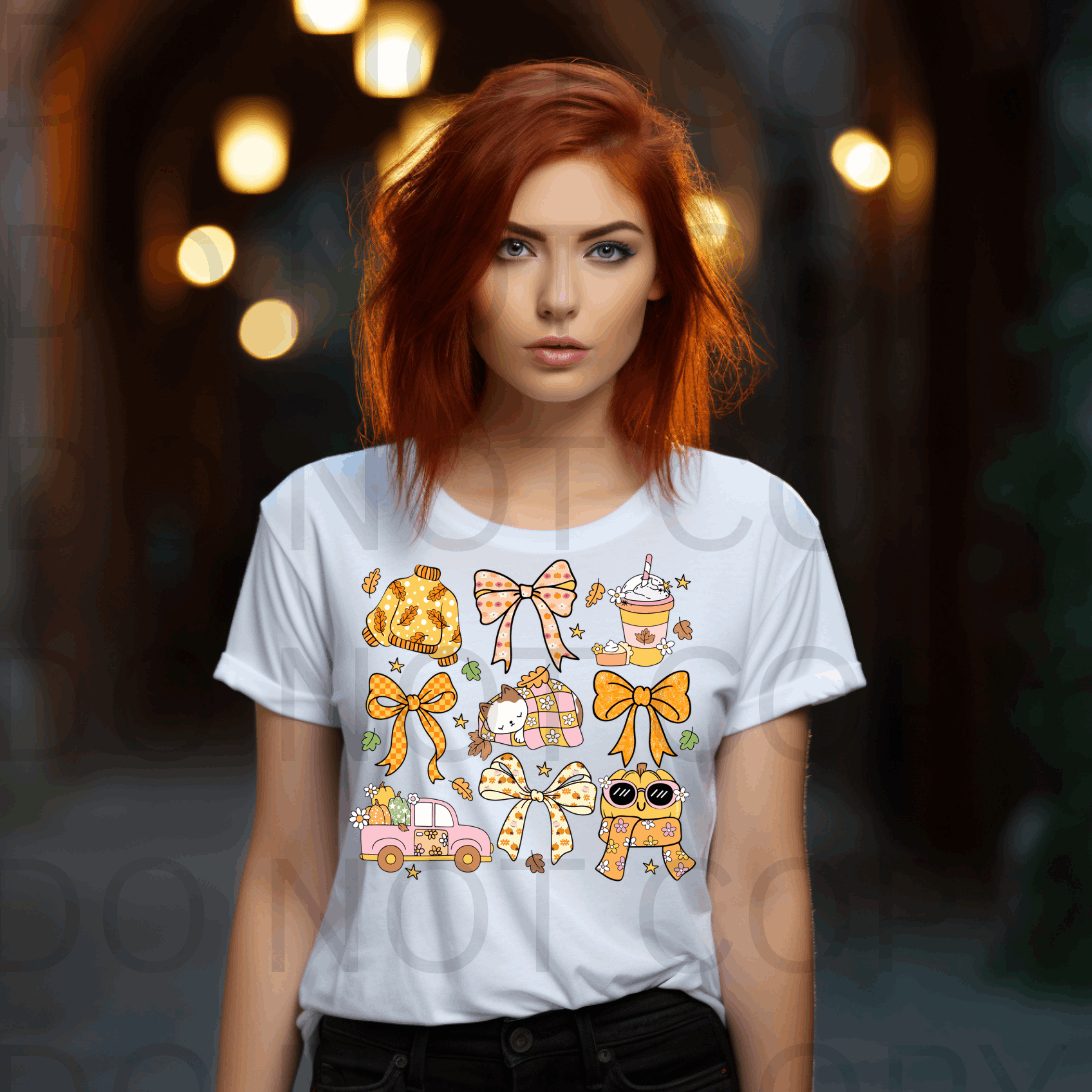 Retro Groovy Autumn #5514 - Ready to Press DTF Transfer Full Color ...
