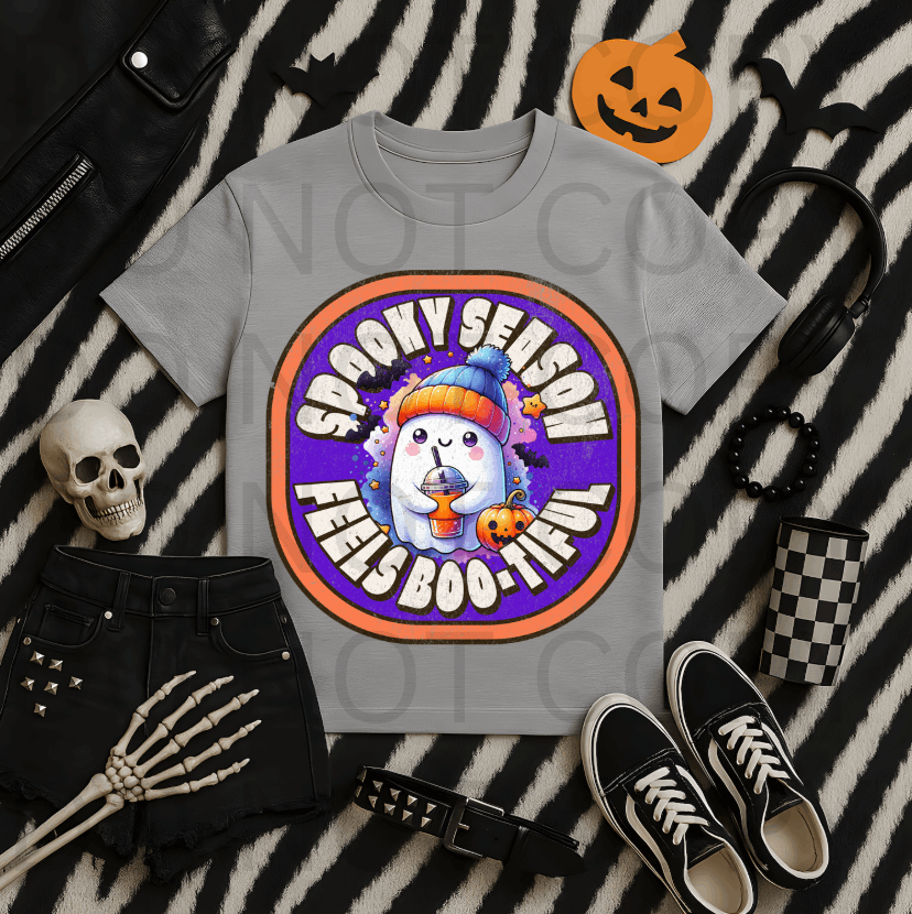 Spooky Season Feels Boo-tiful #5608 - Ready to Press DTF Transfer Full ...