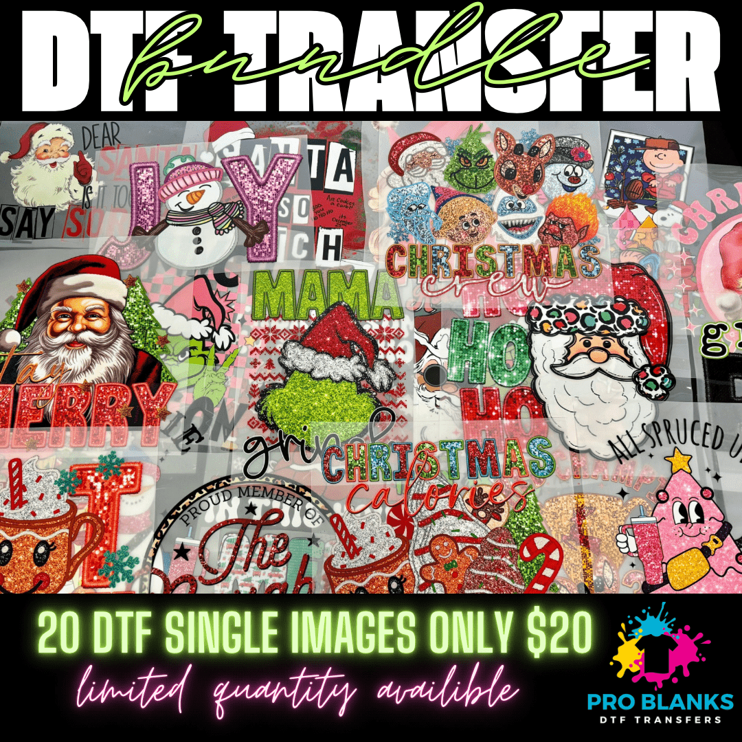10 Pack Christmas DTF Bundle- Ready to Press DTF Transfer Full Color ...