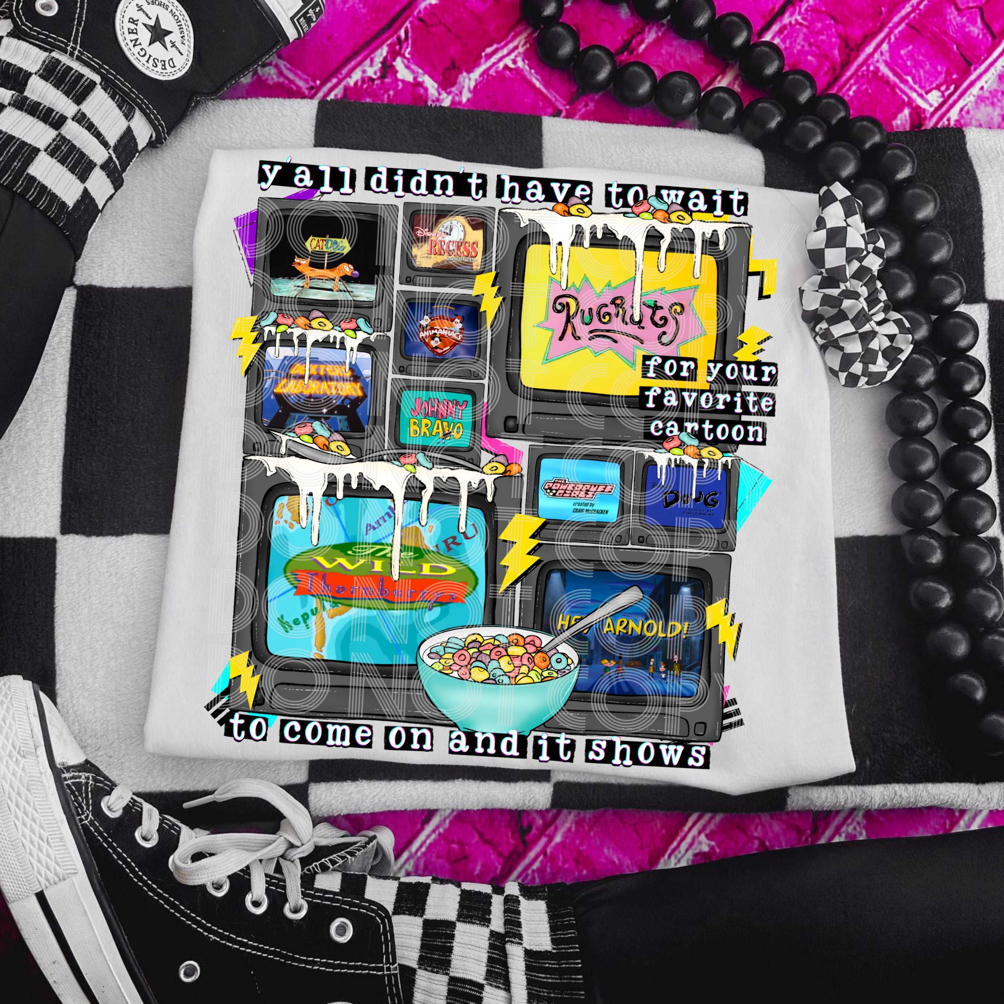 90s Cartoon Shows #3404 - Ready to Press DTF Transfer Full Color | Pro ...